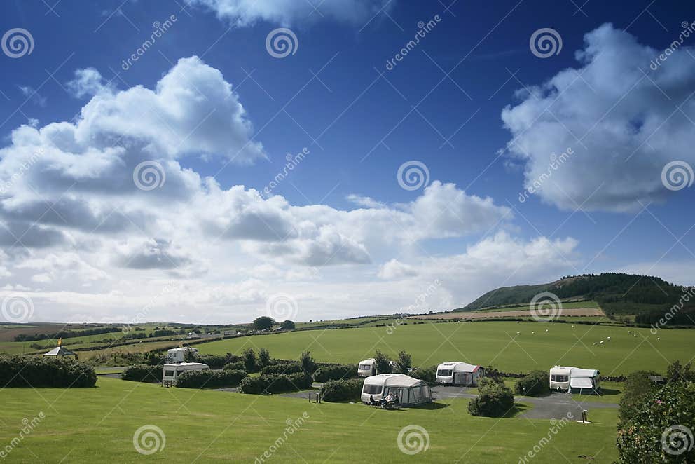 Landscape of caravan park stock image. Image of holiday - 602331