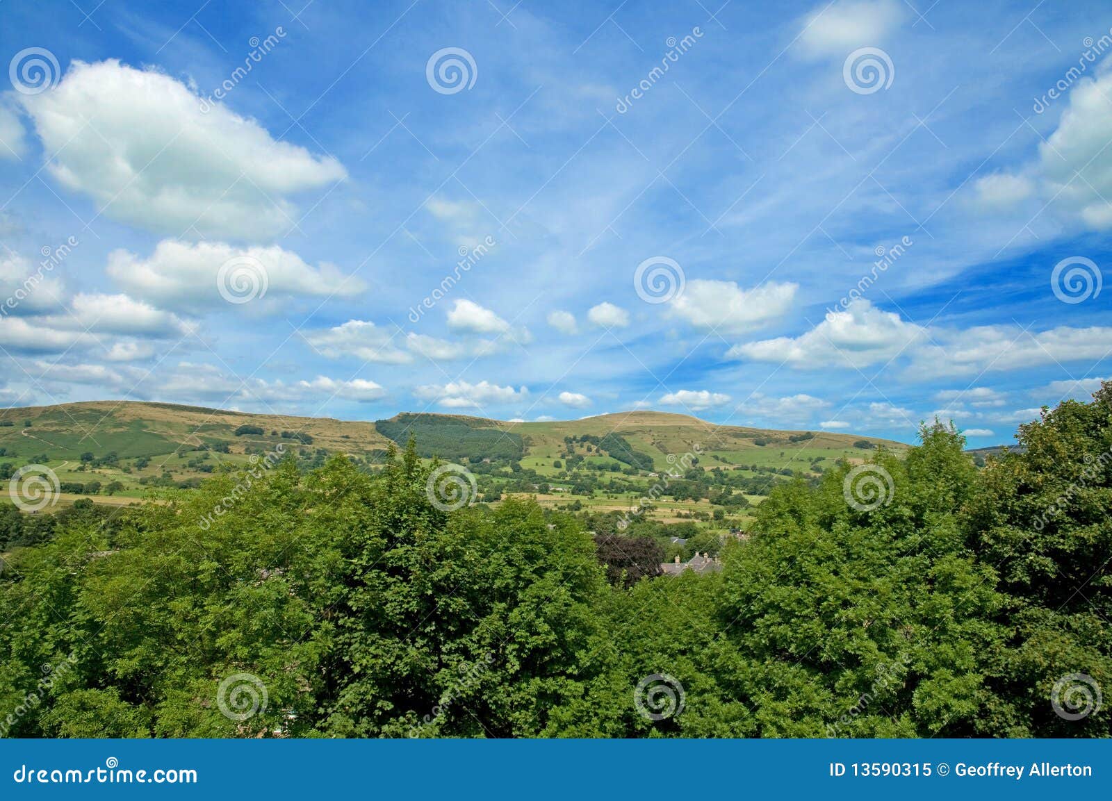 Landscape at castleton stock image. Image of scenery - 13590315