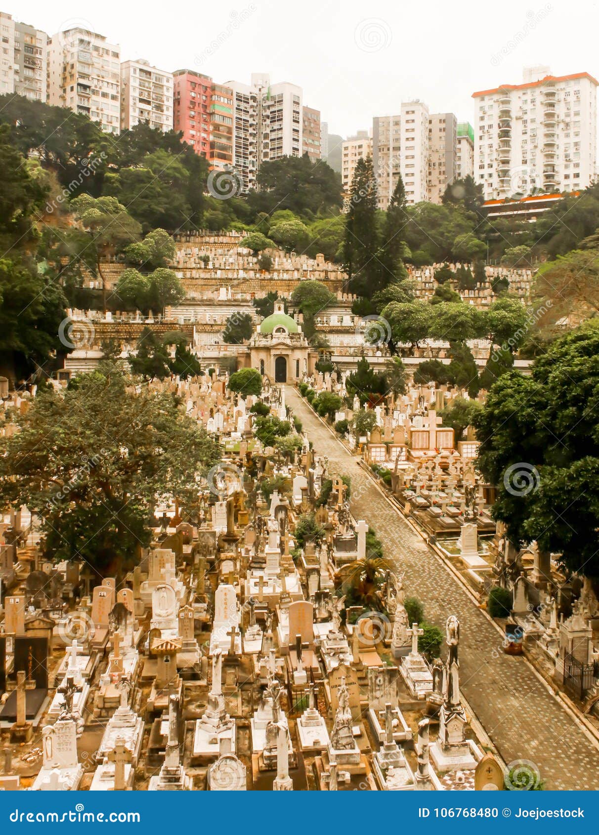 Landscape of the Cemetery in Hong Kong Editorial Image - Image of ...
