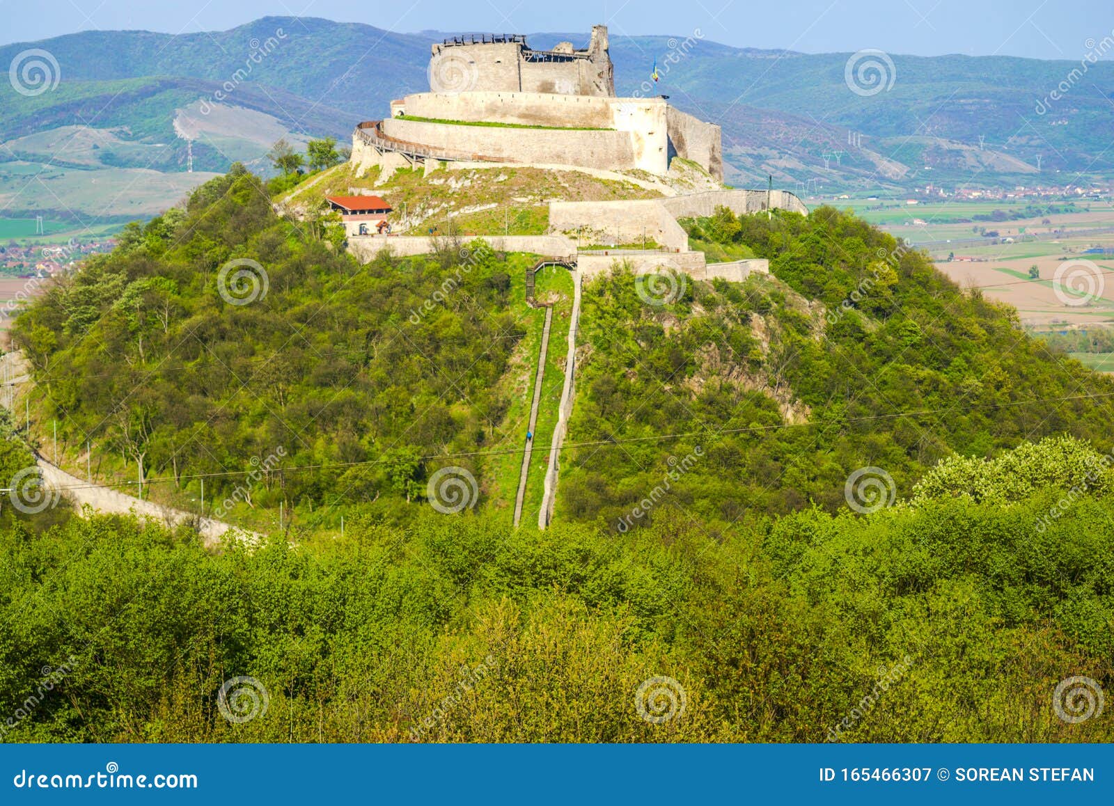 Deva city view stock image. Image of view, landmark - 165466307