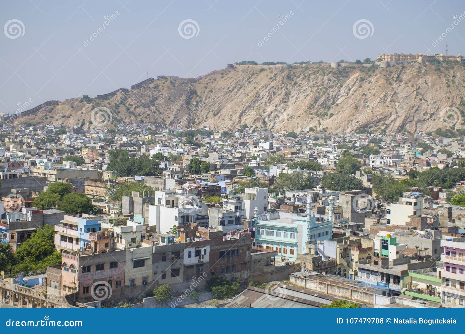 Landscape of the City of Jaipur in India the Top View Stock Photo ...