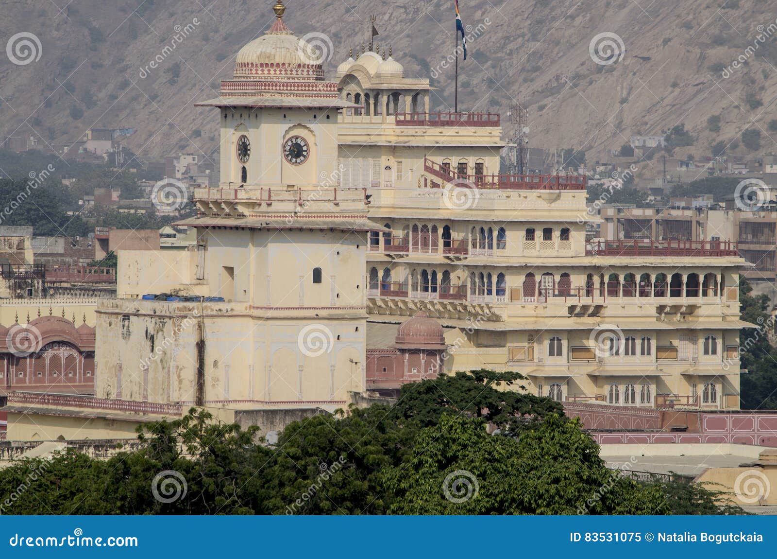 Landscape of the City of Jaipur in India the Top View Stock Image ...