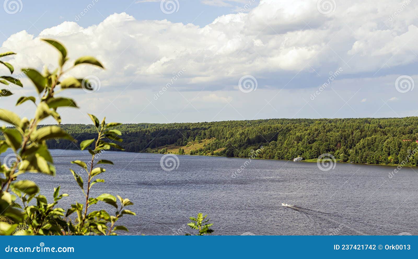 Landscape in the City of Ples Stock Photo - Image of quiet, riverbank ...