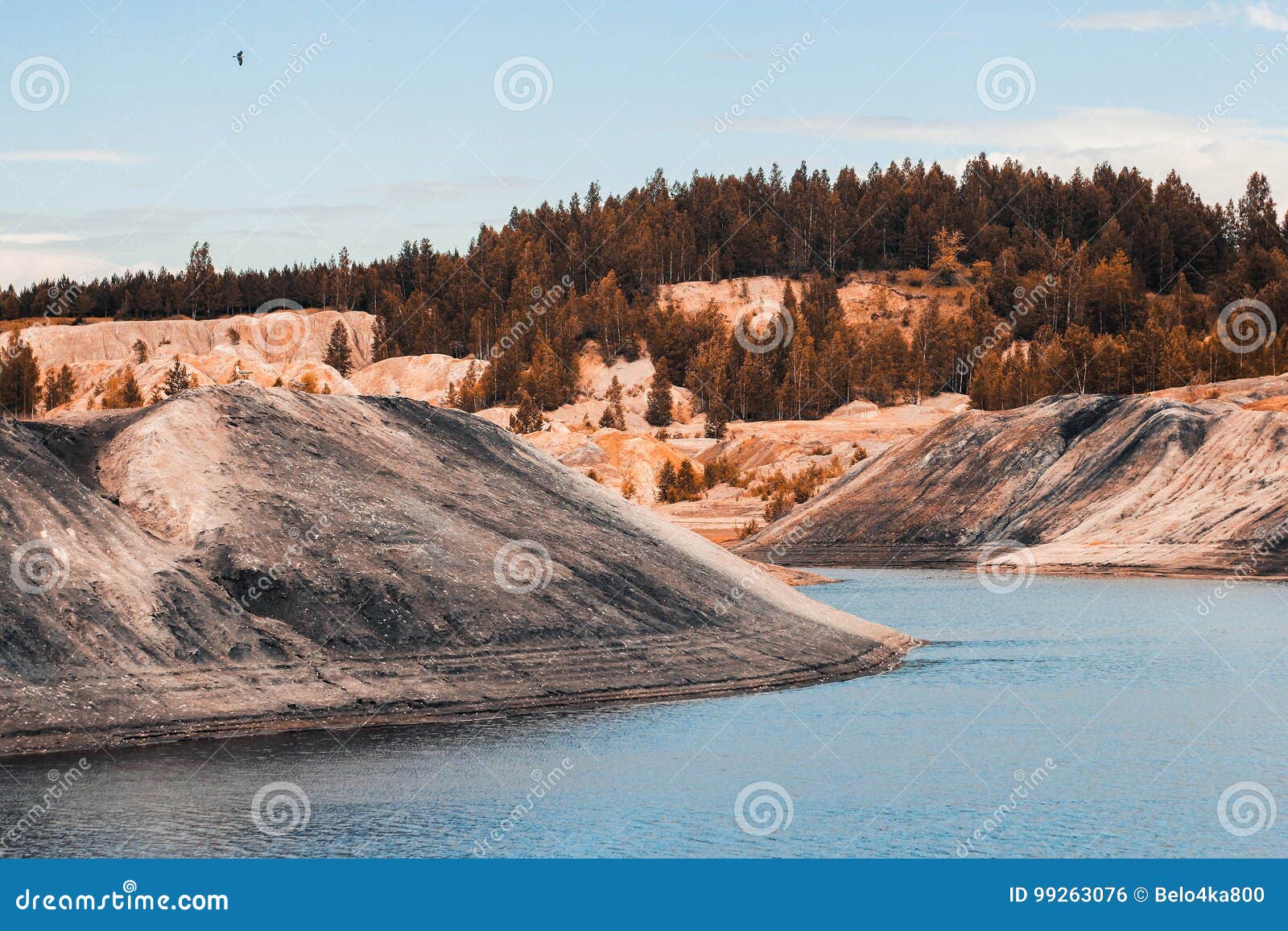 Landscape. Clay Quarry for the Extraction of Clay Stock Photo - Image ...