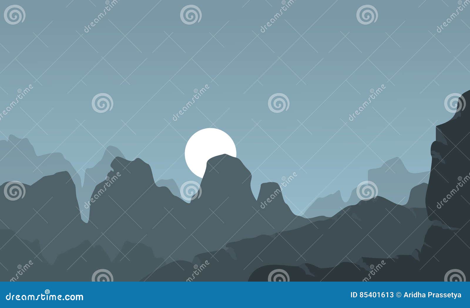 Landscape of Cliff Vector Flat Stock Vector - Illustration of nature ...