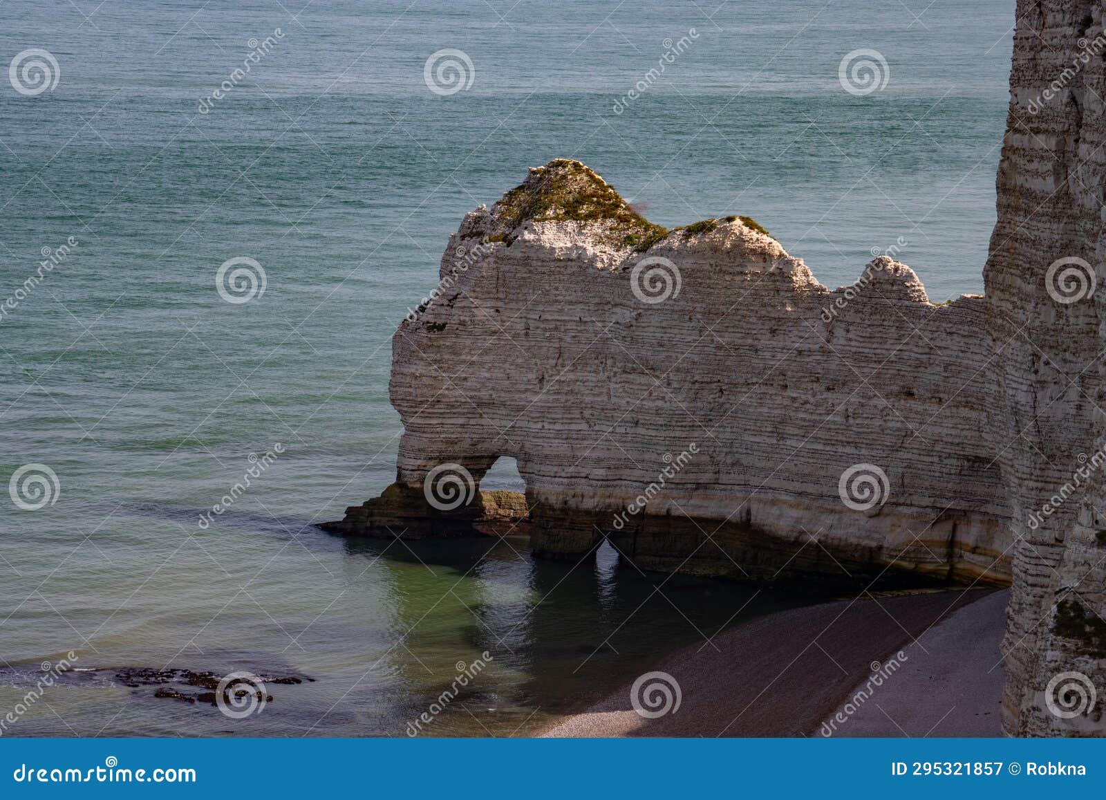 Landscape of the Cliffs in Etretat, Normandy, France Stock Image ...