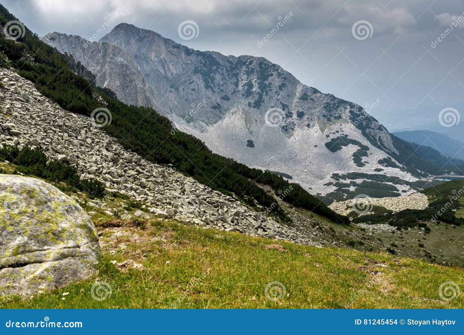 Landscape of Cliffs of Sinanitsa Peak, Pirin Mountain Stock Photo ...