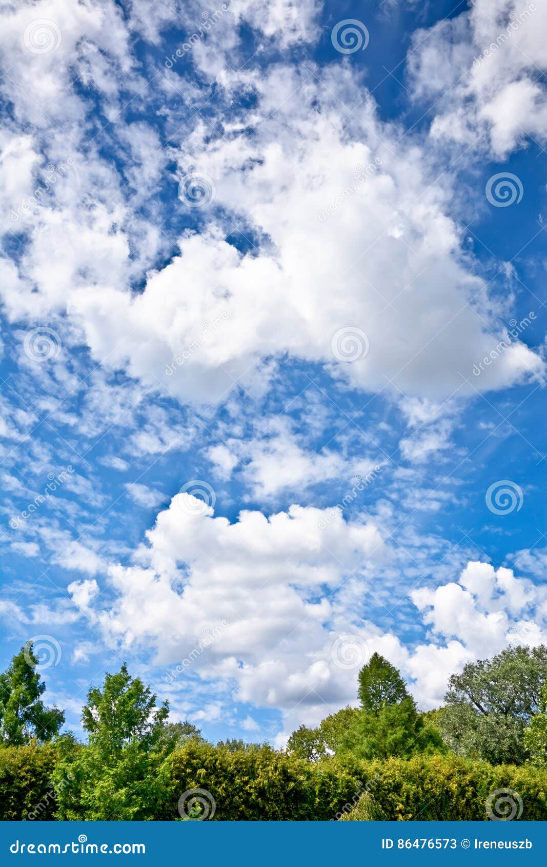 Landscape with Clouds on a Blue Sky. Stock Image - Image of outdoor ...