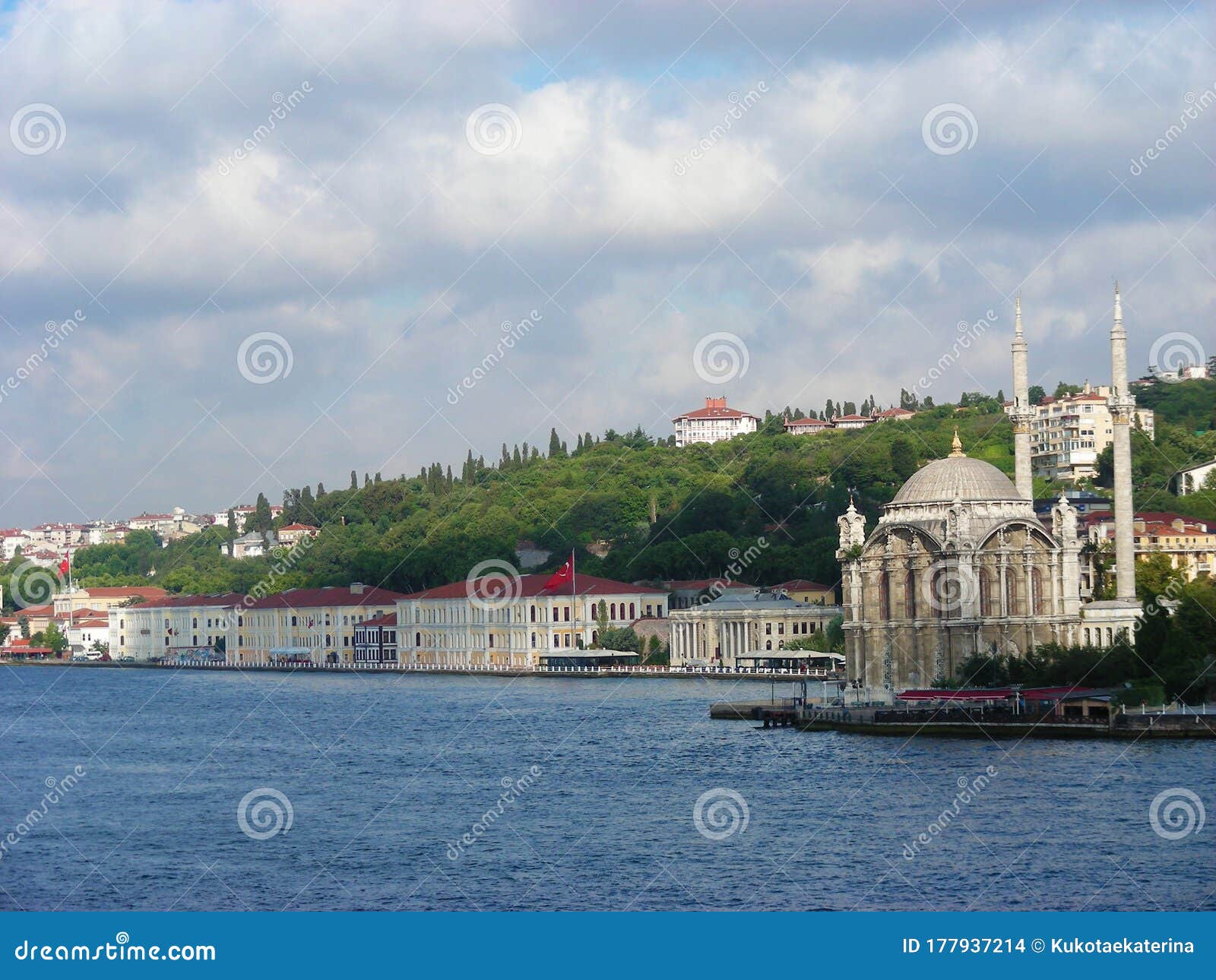 Landscape of the Coast in Turkey. Buildings on the Waterfront Editorial ...