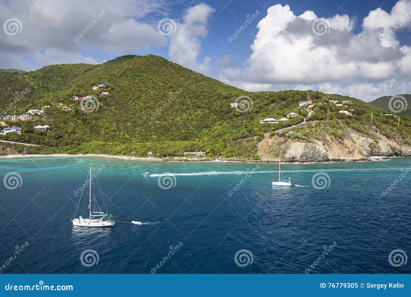 Landscape of Coastline of the British Virgin Islands Stock Image ...