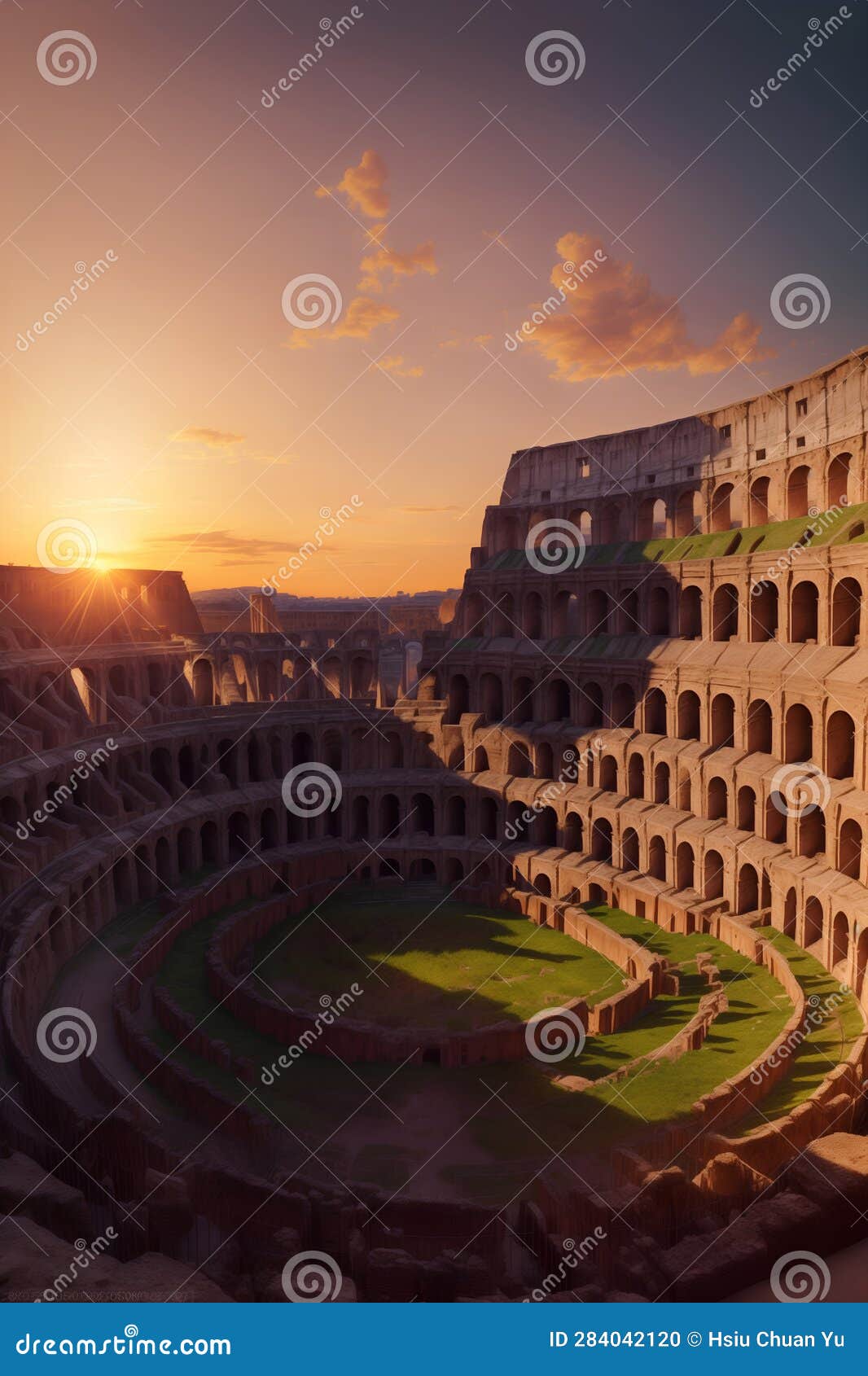 Colosseum In Ancient Rome Royalty-Free Cartoon | CartoonDealer.com ...