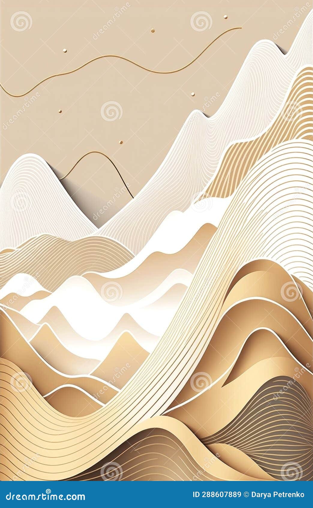Landscape Composition in a Beautiful Paper Cut Style Design Stock ...