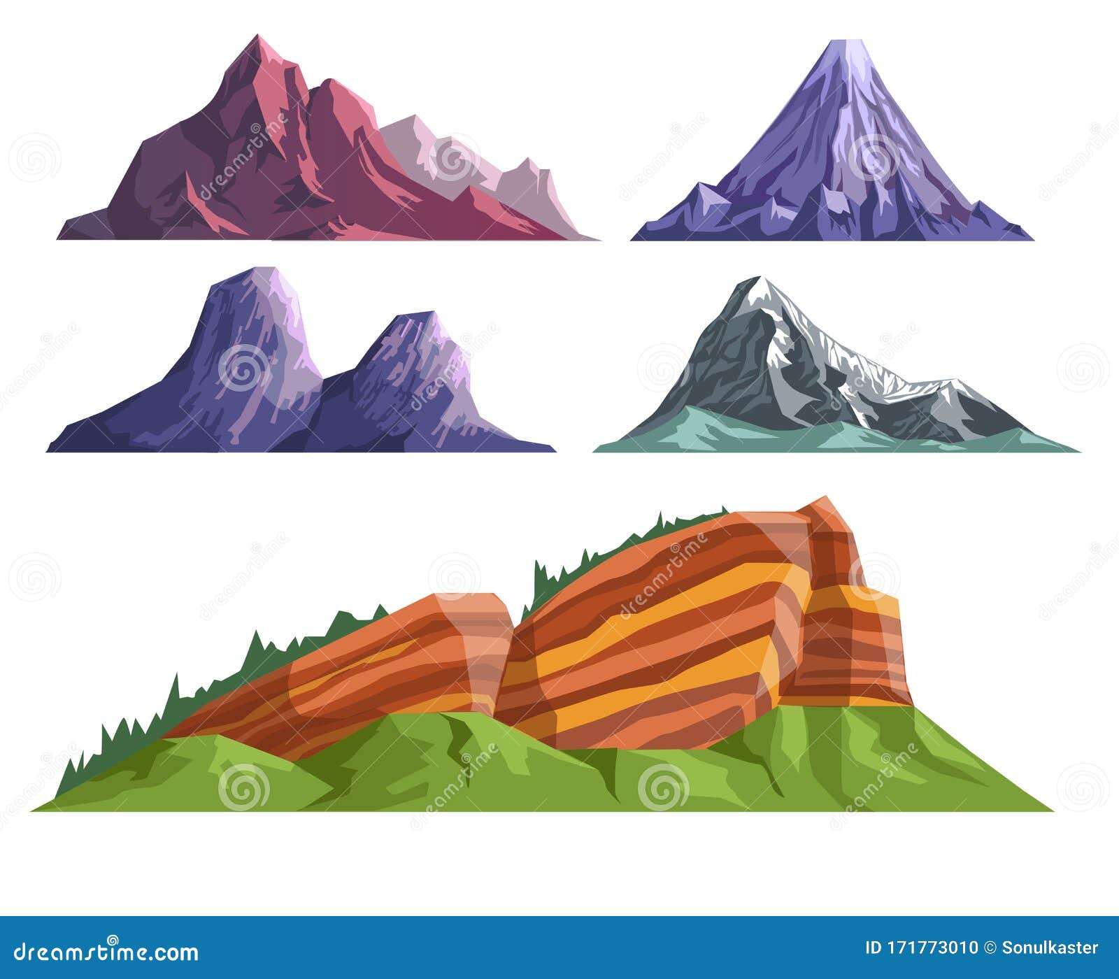 Landforms Collection With Educational Labeled Formation Examples ... Landforms Collection With Educational Labeled Formation Examples ...
