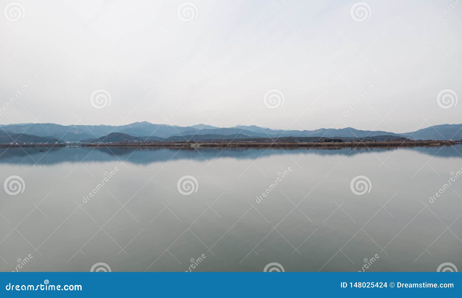 A Landscape of Continuous Mountain Range in Gangwo. Stock Photo - Image ...