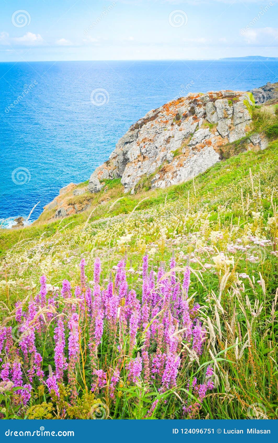 Landscape in Cornwall, England Stock Image - Image of marine, holidays ...