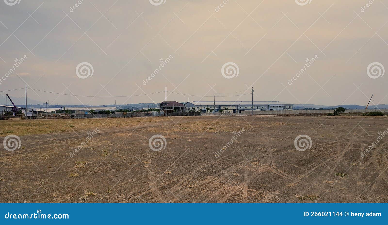 Landscape Daylight Factory Construction Horizon Stock Photo - Image of ...