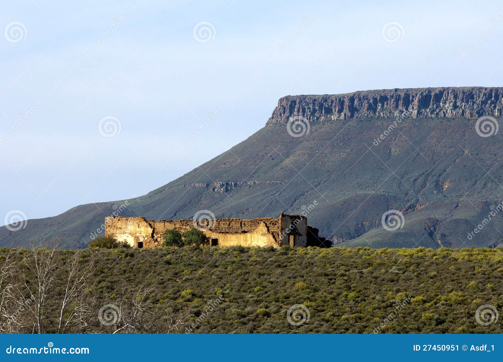Landscape with Decayed Farm Building Stock Image - Image of deserted ...