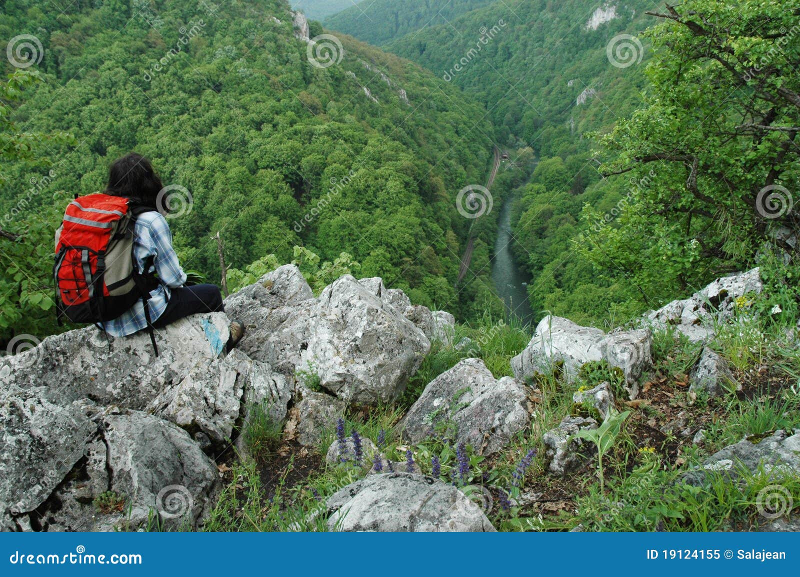 Landscape with a Deep Valley Stock Image - Image of deep, trekking ...
