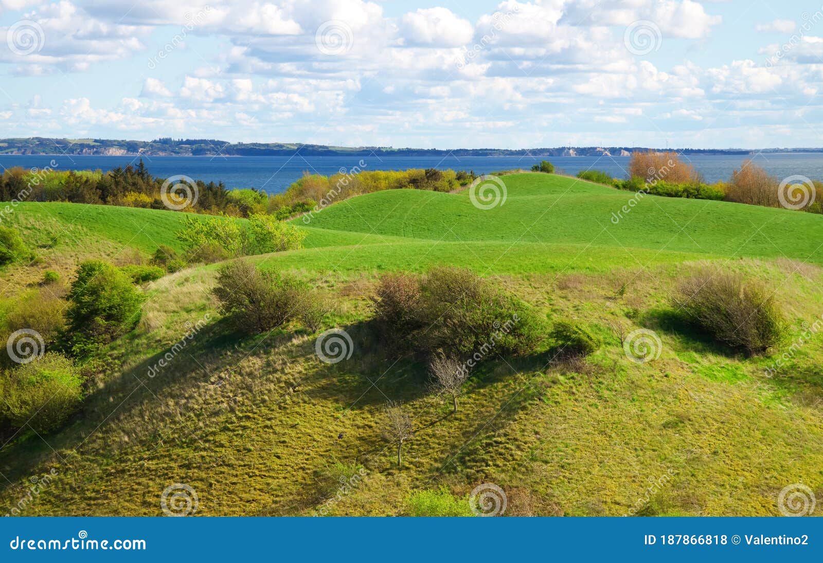 Landscape in Denmark stock photo. Image of mountain - 187866818