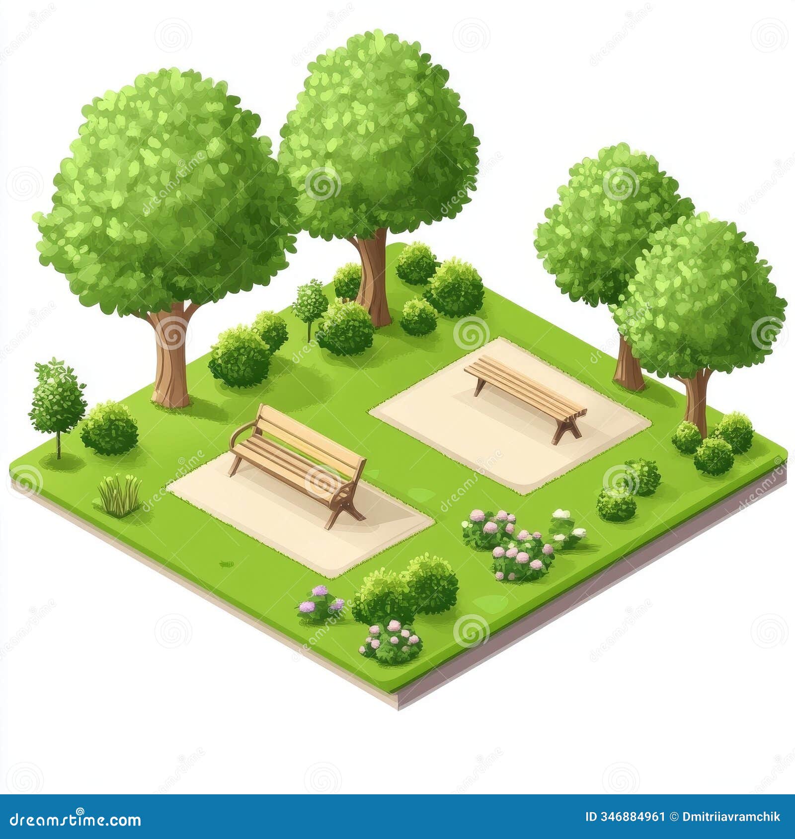 Landscape Design Elements for Beautiful Parks Stock Image - Image of ...