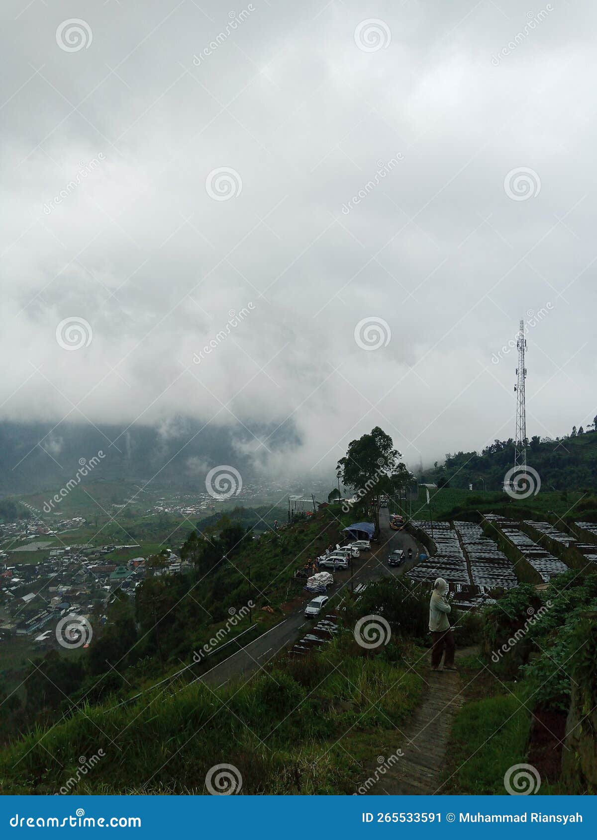 The Landscape of Dieng Plateau in Central Java Stock Image - Image of ...