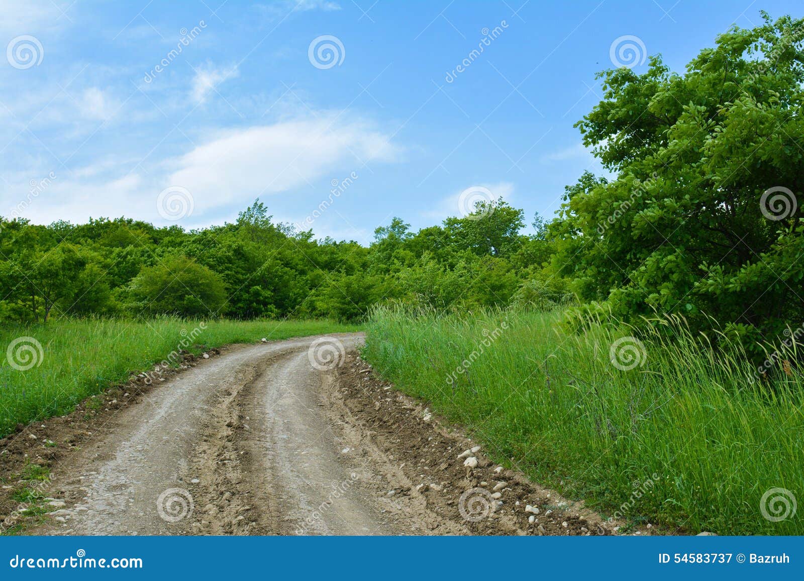 Landscape, dirt road stock image. Image of field, landscape - 54583737