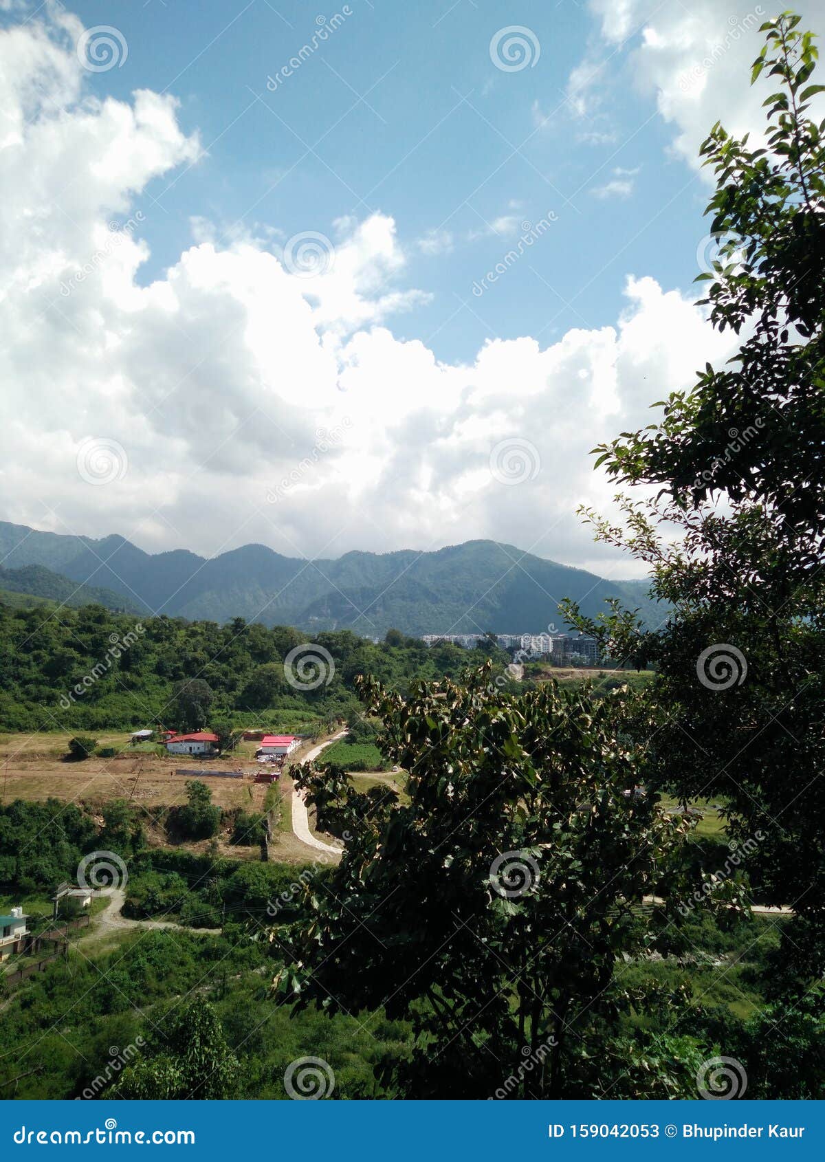 Landscape Doon Valley India Clouds Hills Forest Fields Stock Image ...