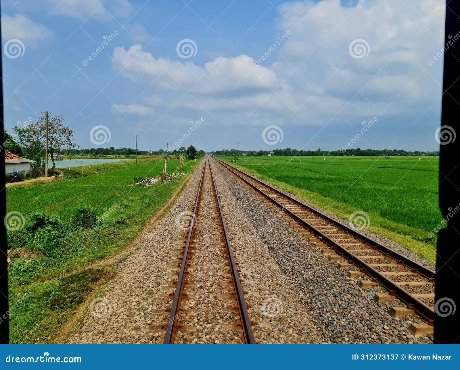Landscape: Double Track Railway? Stock Image - Image of track, double ...