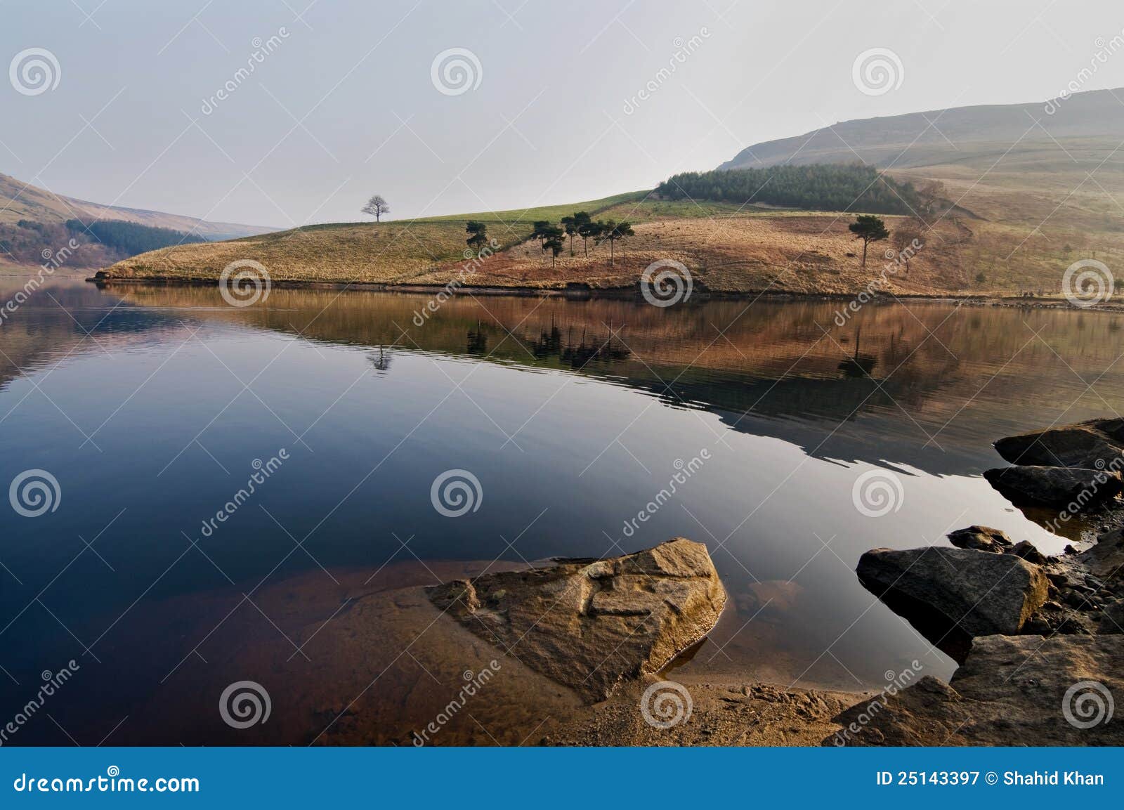 Landscape of Dovestone in Early March Morning Stock Image - Image of ...