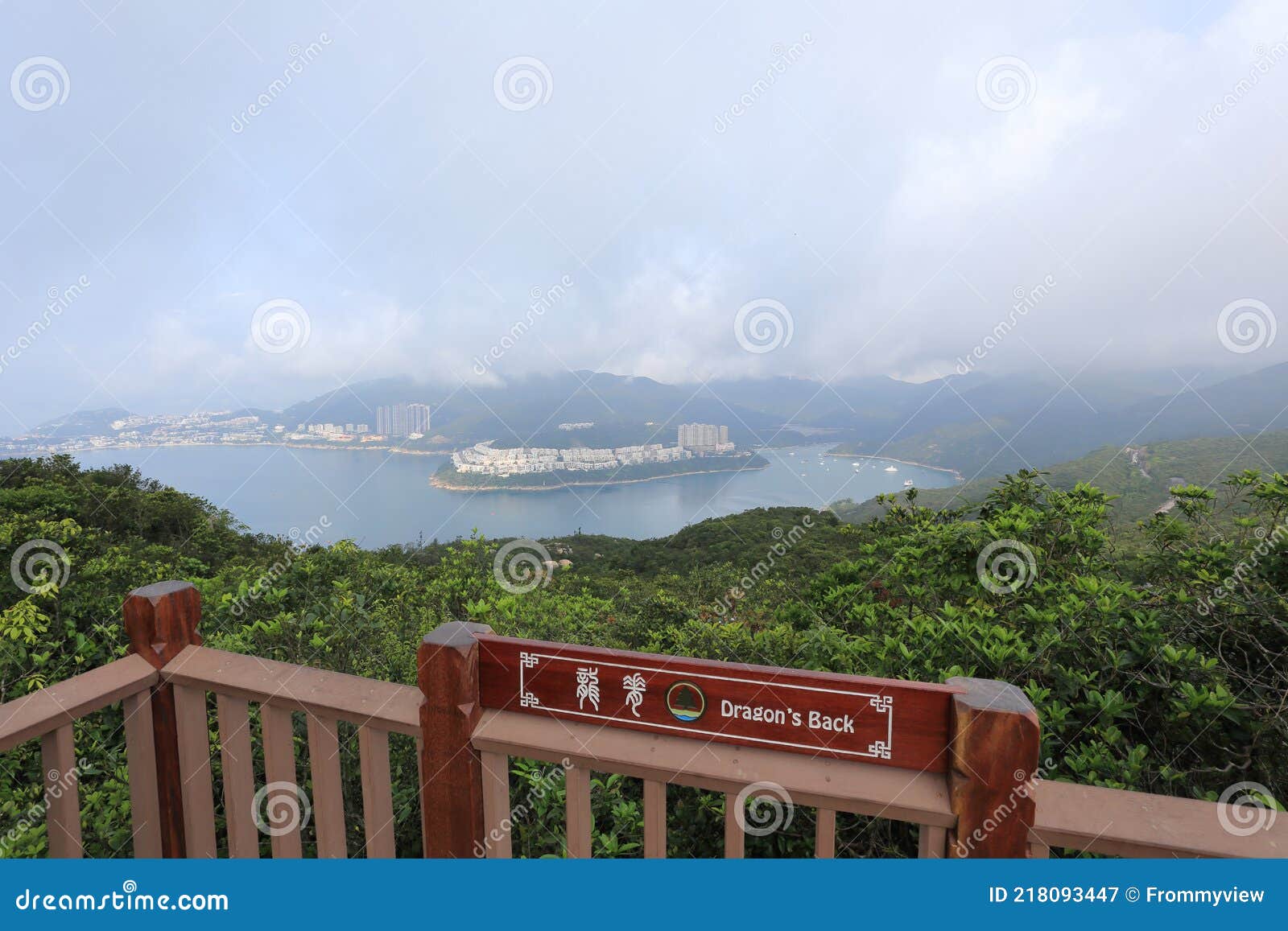Landscape of Dragon`s Back Mountain Trail in Hongkong Editorial ...