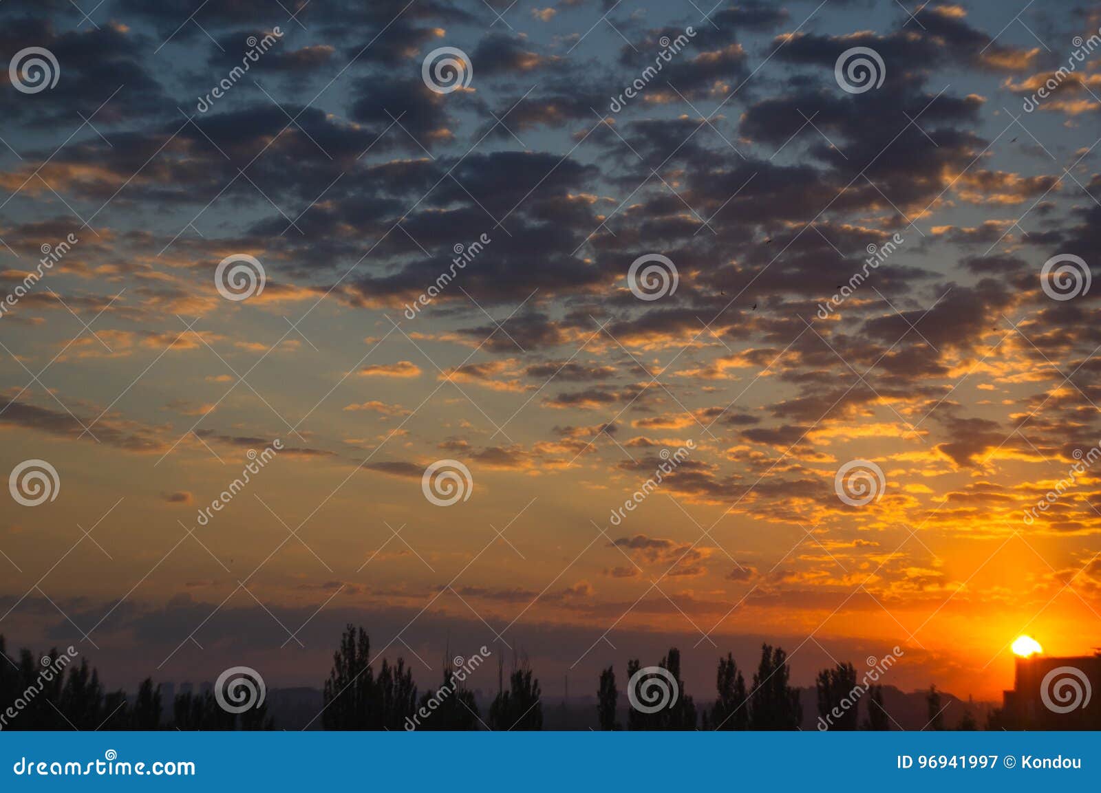 Landscape with Dramatic Light Stock Image - Image of season, blue: 96941997