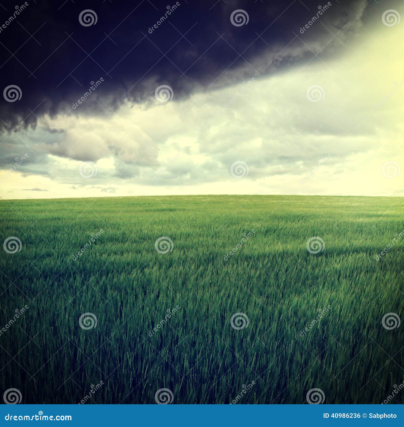 Landscape with Dramatic Sky Stock Photo - Image of dramatic, landscape ...