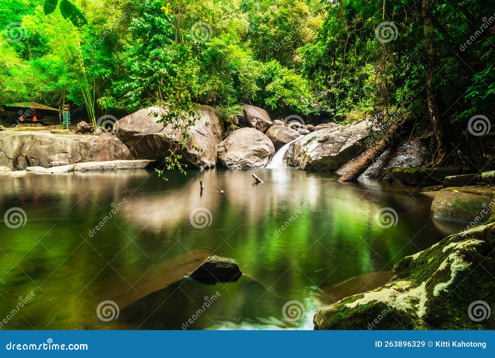 Landscape of Emerald Water Stream Stock Image - Image of nature ...