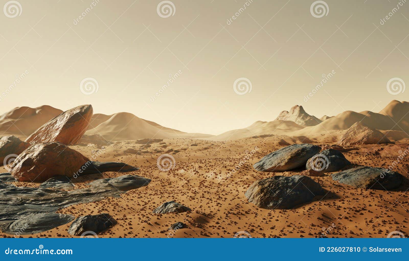 Landscape Exploring the Surface of Mars Stock Photo - Image of travel ...