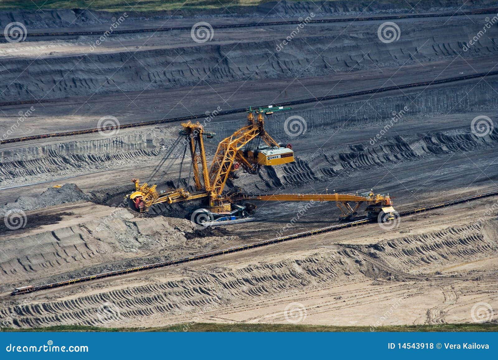 Landscape with Extractive Industry Stock Photo - Image of strip, lignit ...