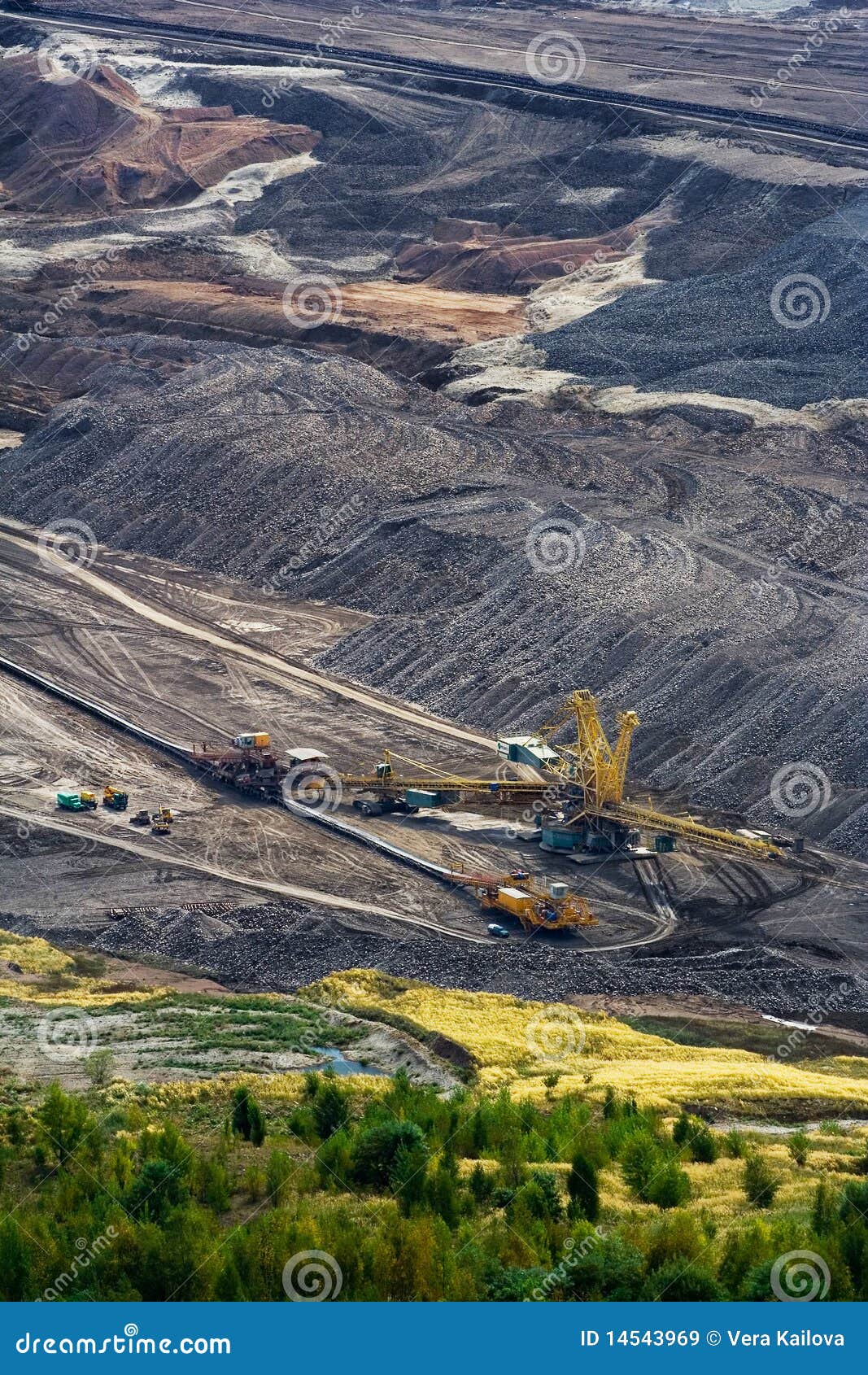 Landscape with Extractive Industry Stock Image - Image of station ...
