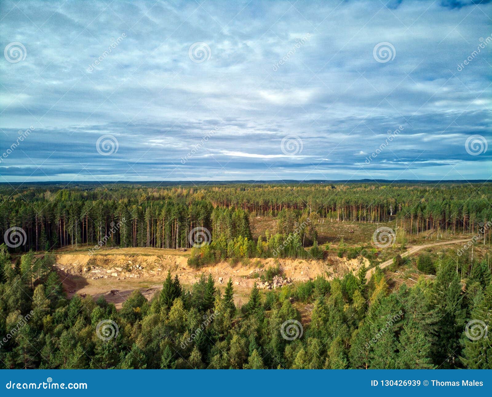 Sand pit in fall stock image. Image of scenic, sand - 130426939