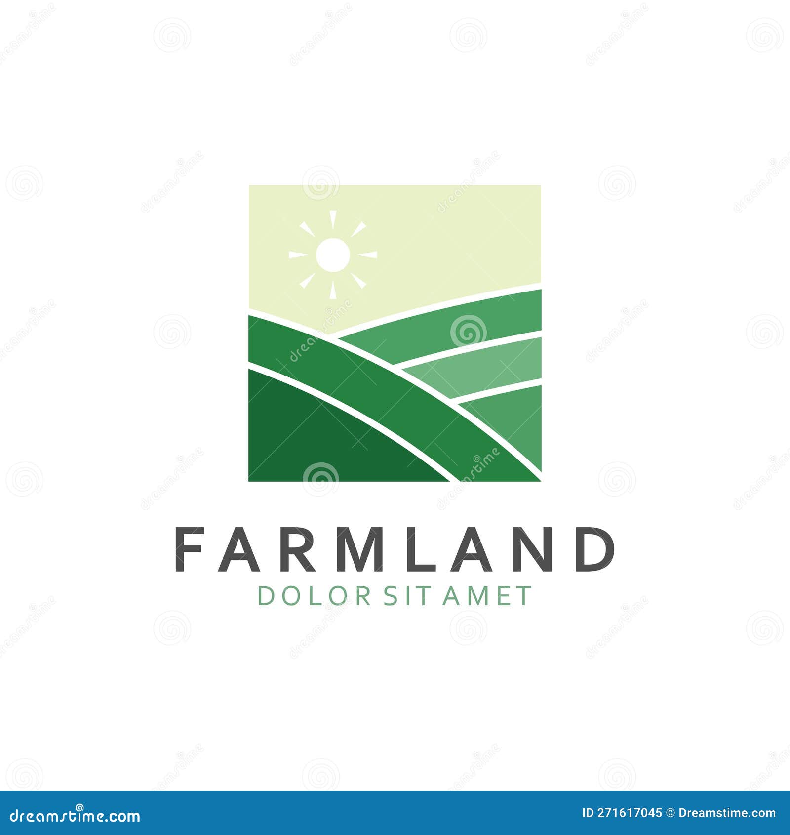 Landscape Farmland Logo Template Stock Vector - Illustration of barn ...