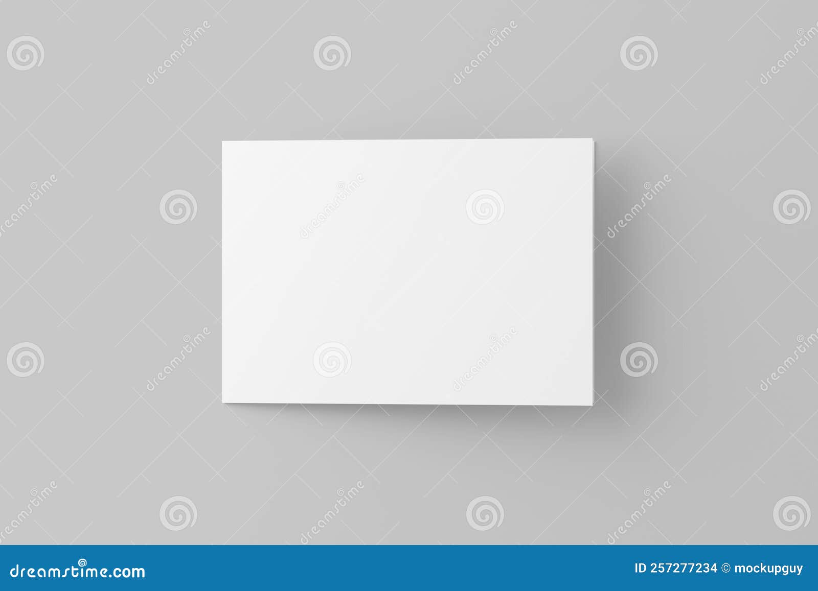 A4 A5 A6 Landscape Folded Invitation Card With Envelope 3D Rendering ...