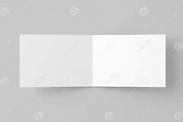 A4 A5 A6 Landscape Folded Invitation Card with Envelope 3D Rendering ...