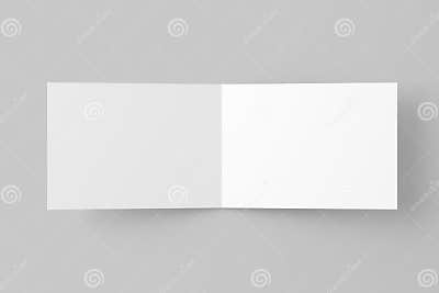 A4 A5 A6 Landscape Folded Invitation Card with Envelope 3D Rendering ...