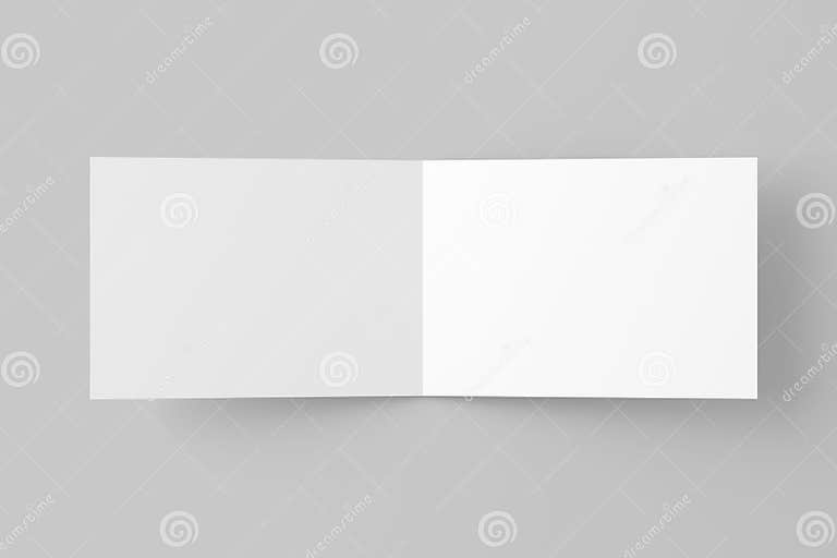 A4 A5 A6 Landscape Folded Invitation Card with Envelope 3D Rendering ...