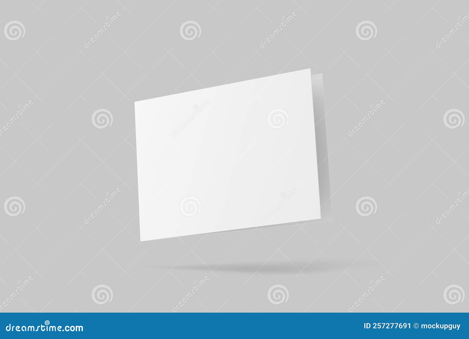 A4 A5 A6 Landscape Folded Invitation Card with Envelope 3D Rendering ...