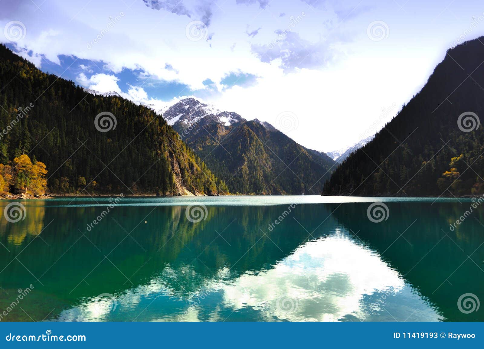 Landscape of Forest and Lake in China Jiuzhaigou Stock Image - Image of ...