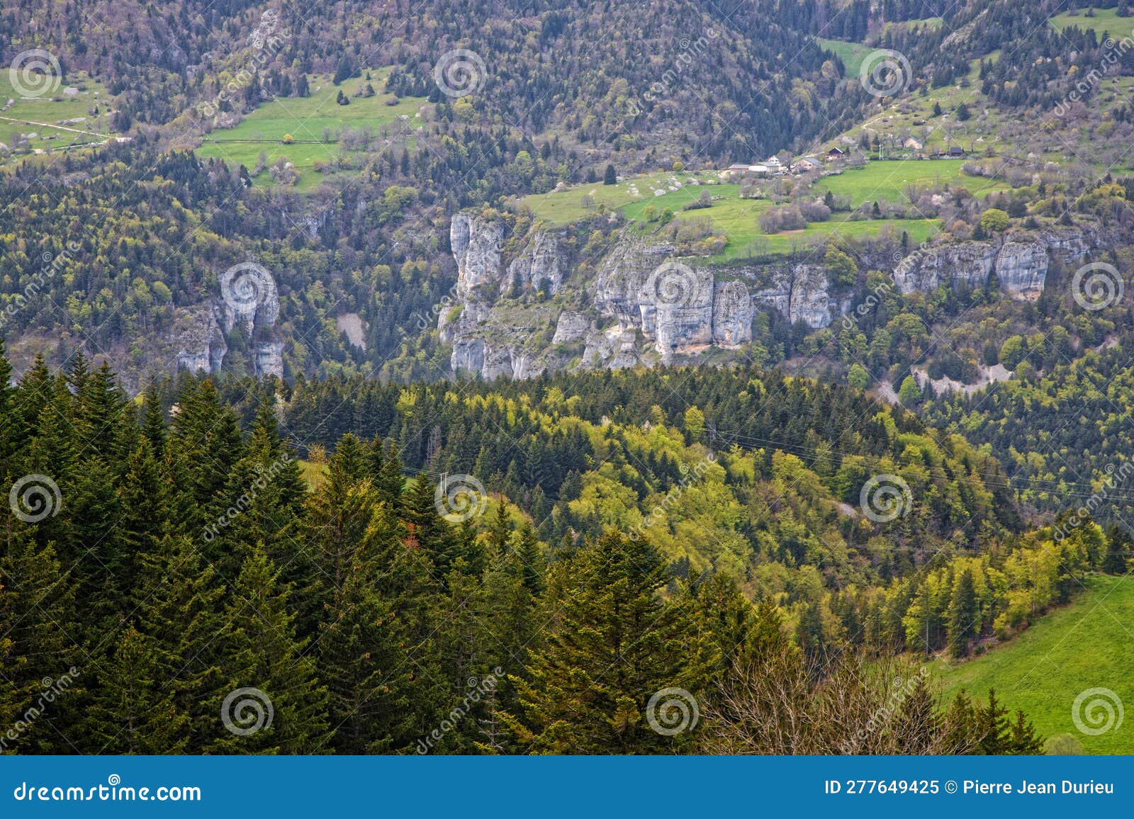 Landscape of Forests and Cliffs in Vercors Stock Image - Image of ...