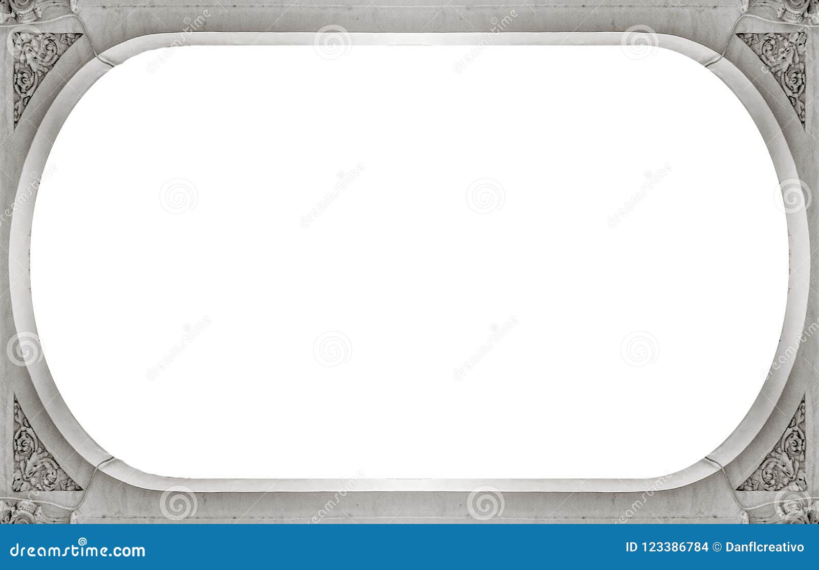 Landscape Frame with Classical Architectural Borders Stock Photo ...