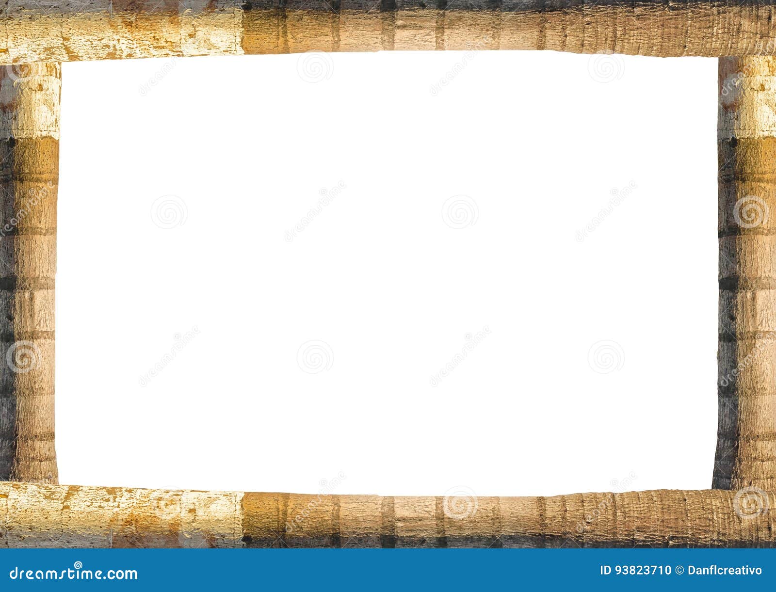 Landscape Frame with Tree Trunk Borders Stock Photo - Image of ...