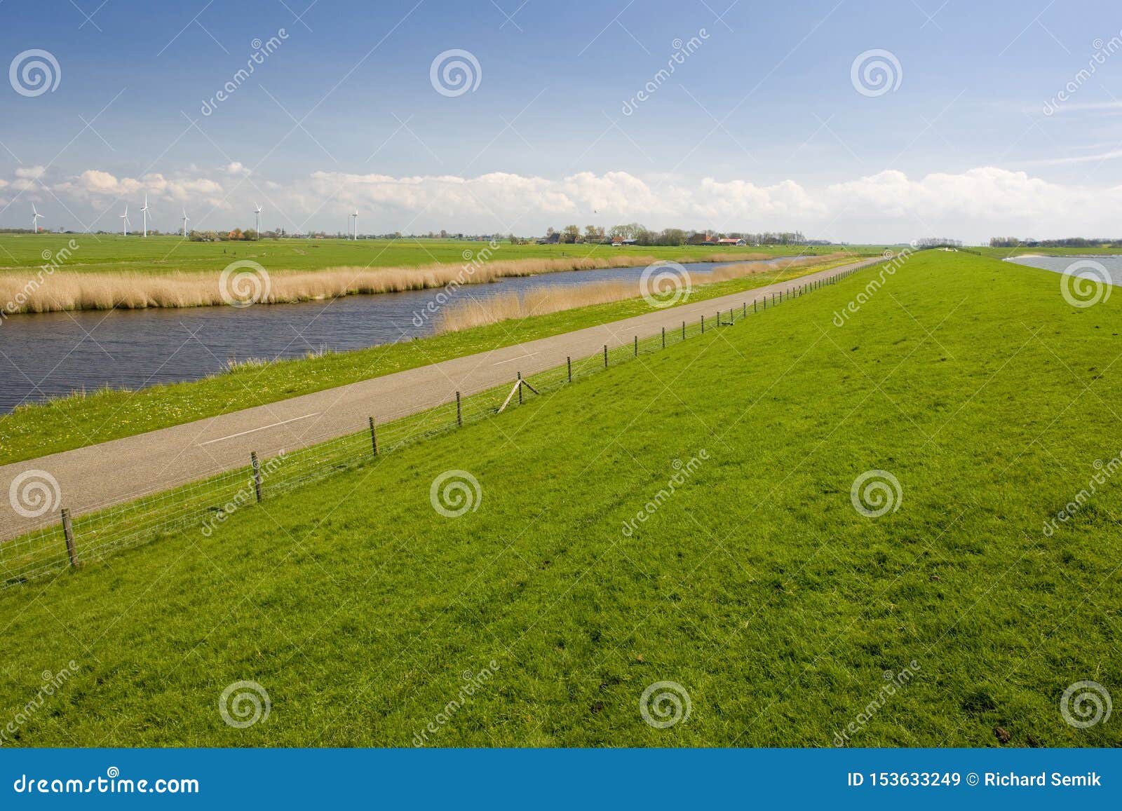 Landscape, Friesland, Netherlands Stock Image - Image of canal, scenics ...