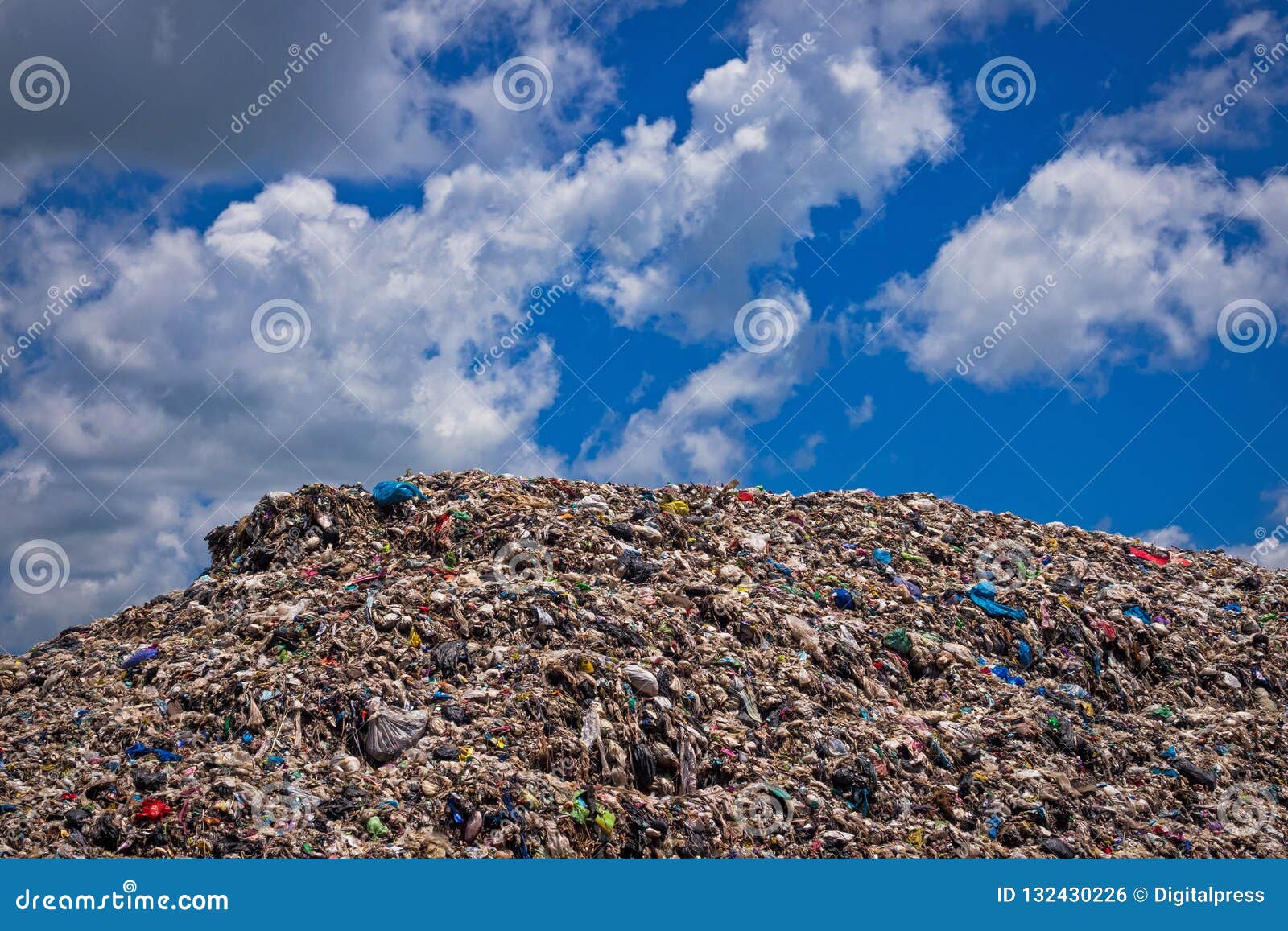 Landscape with Garbage Dump Hill Stock Photo - Image of consumerism ...