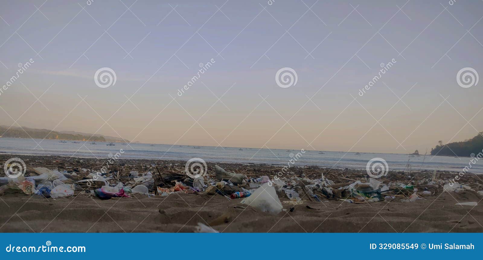 Garbage Scattered On Grass. Environment Pollution Problem Stock ...